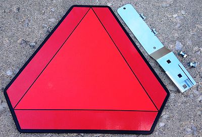 Slow Moving Vehicle Plastic Sign w/BRACKET KIT - Golf Carts,UTV,ATV ...