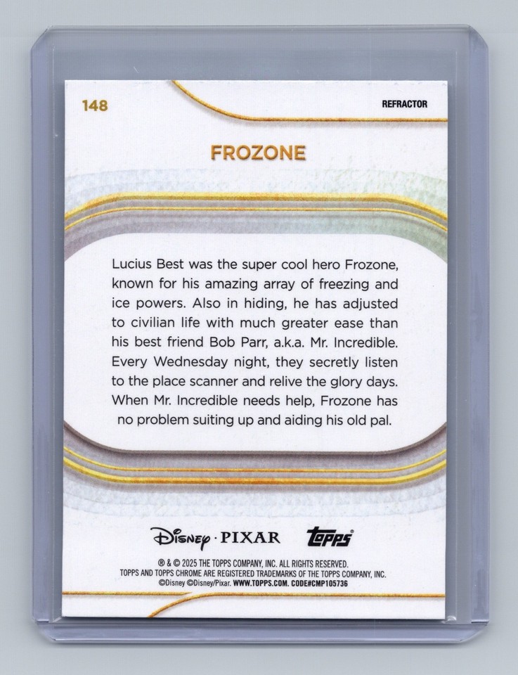 2025 Topps Chrome Disney FROZONE Refractor #148 | eBay