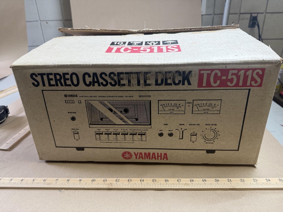 Works! Vintage Yamaha TC-511S Silver Stereo Cassette Deck Dolby NR VU ...