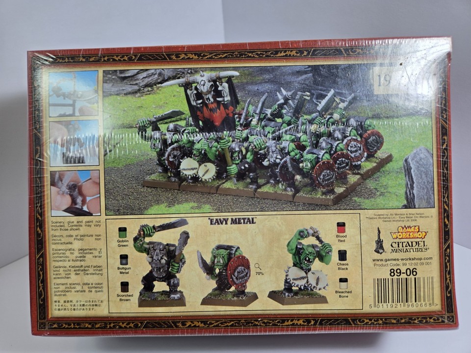 Warhammer Orc Warriors Regiment Games Workshop OOP New Factory Sealed ...