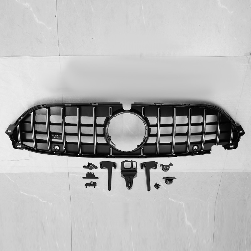 Chrome Black Front Grille For 2024 2025 Mercedes-Benz W236 C236 CLE300 ...