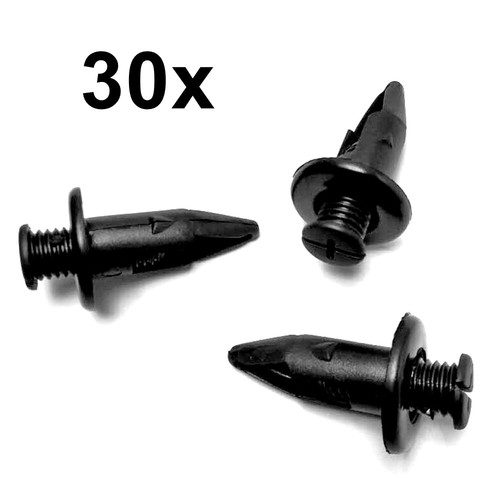 Front Fender Bumper Fascia Clips 10mm Nylon Push Type Retainer X30 For ...