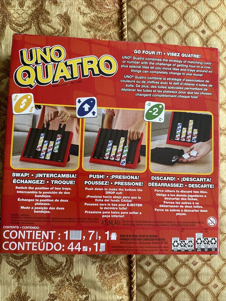 UNO Quatro: Where Color-Matching Meets Four-in-a-Row Tile Challenge ...