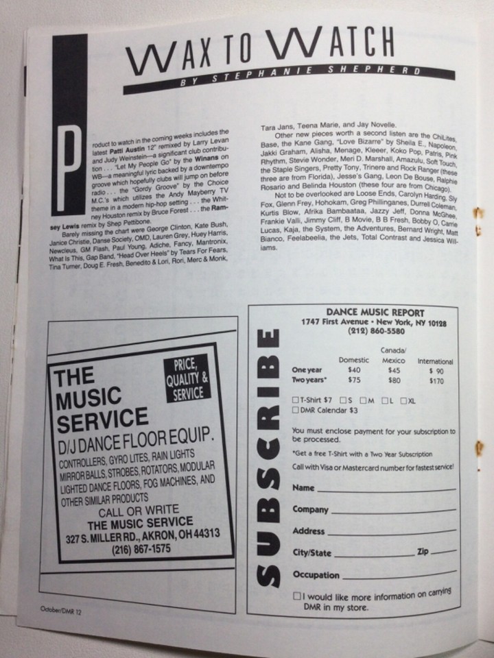 Dance Music Report: October 1985 - ABC - DMR Vol 8 Iss 19 | eBay