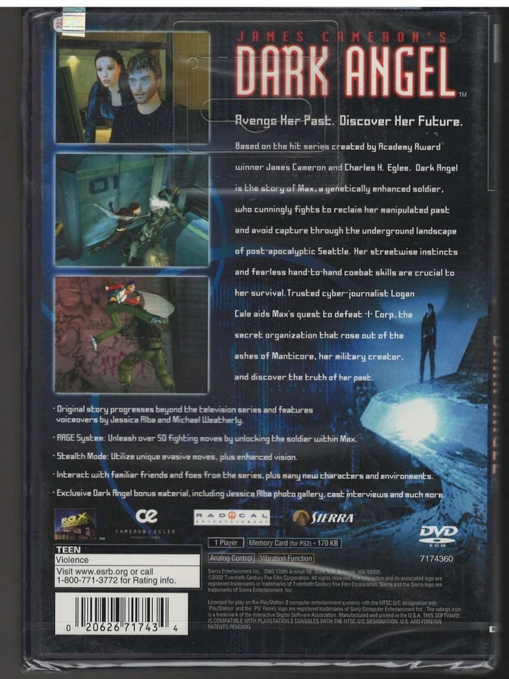 James Cameron''s Dark Angel PS2 (Brand New Factory Sealed US Version ...