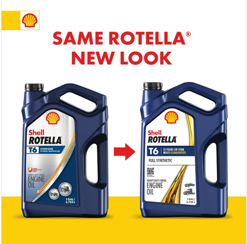 Shell Rotella T6 Full Synthetic 10W-30 Diesel Engine Oil, 1 Gallon x2 ...