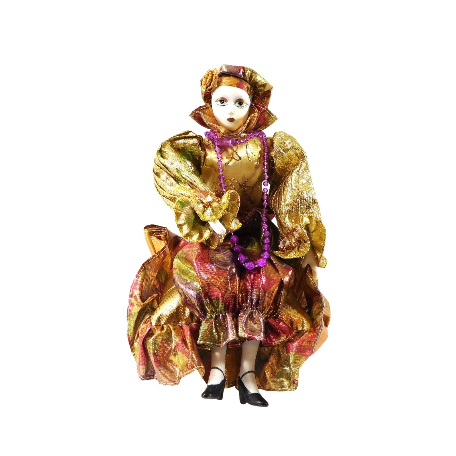 Vintage Clown Jester Mime Doll Revolving Music Box "Love Story" SEE ...