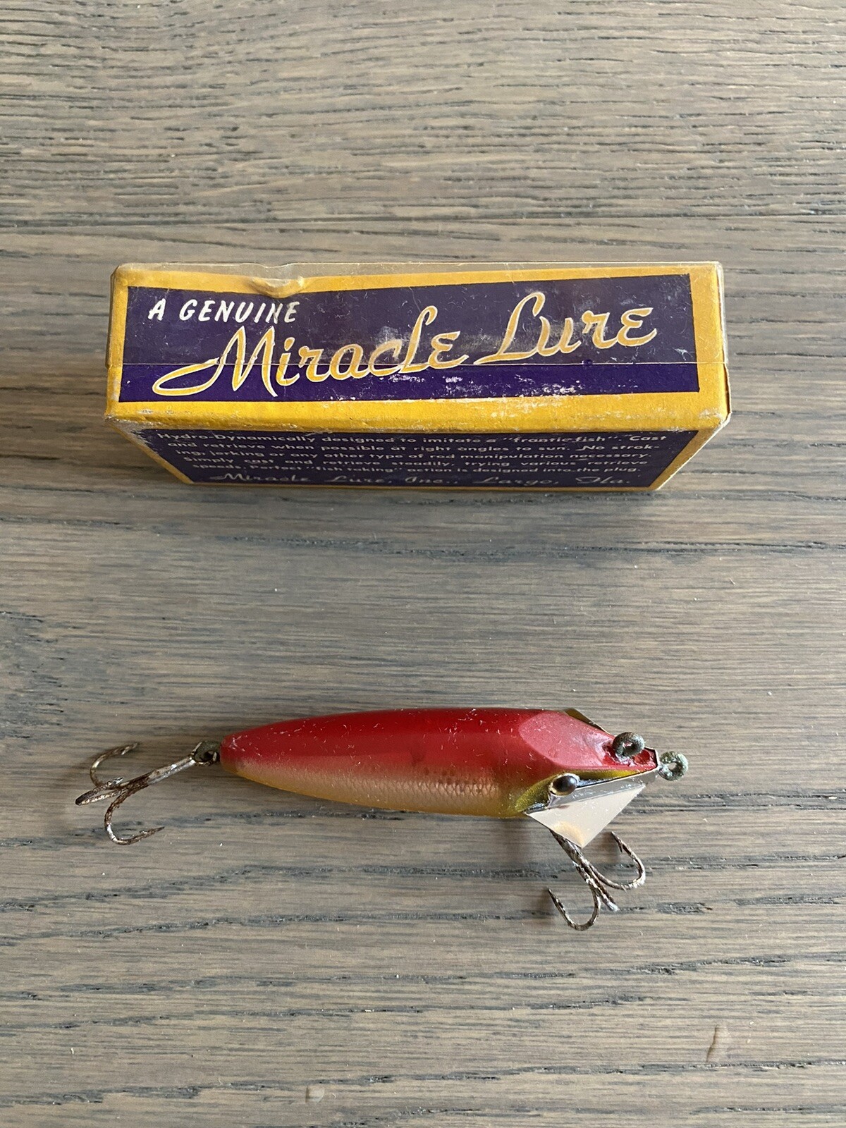 Vintage FLorida Little Mo Miracle Minnow Antique Fishing Lure in Box ...