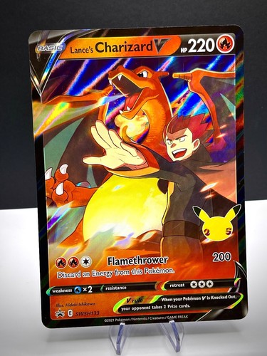 Pokémon Lance's Charizard V Promo Cards SWSH133 Celebrations Jumbo | eBay