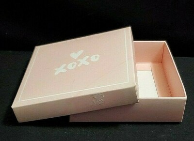 Pink "XOXO" Gift Box With Lid 4" L x 4" W x 1" T Bridal, Birthday | eBay
