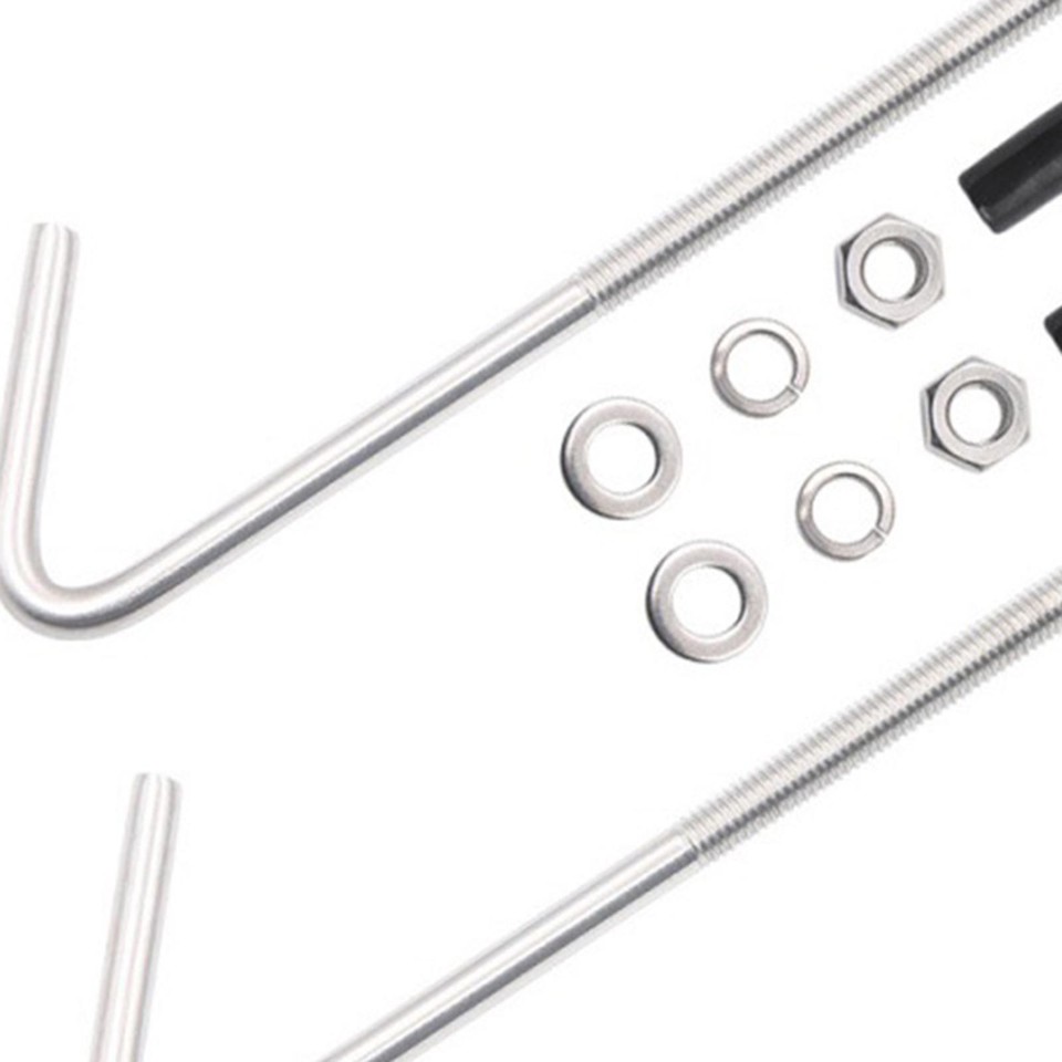 J Hook Battery Hold Down Bolts 10 inch Easy to Install Hex Nuts ...