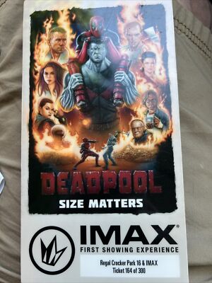 Marvel DEADPOOL 2016 Regal IMAX First Show Experience Collectible Movie ...