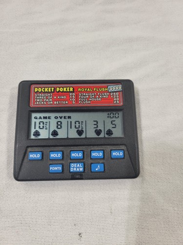 Pocket Poker Royal Flush 3000 Radica Model 1310 Handheld Electronic ...