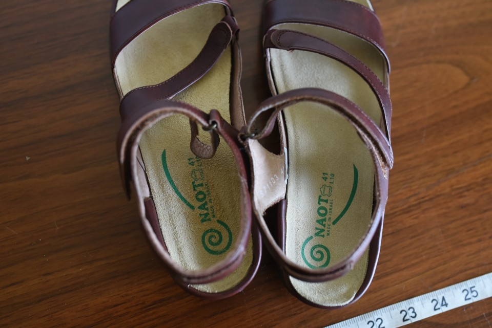 NAOT Shoes Women's 41/10 Etera Sandals Luggage Brown Leather comfort | eBay