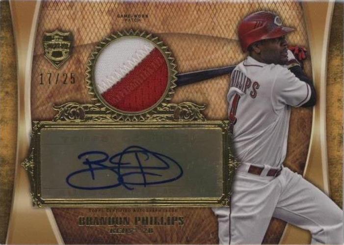2013 Topps Supreme - Autographed Patch Relics Brandon Phillips #APR-BP ...