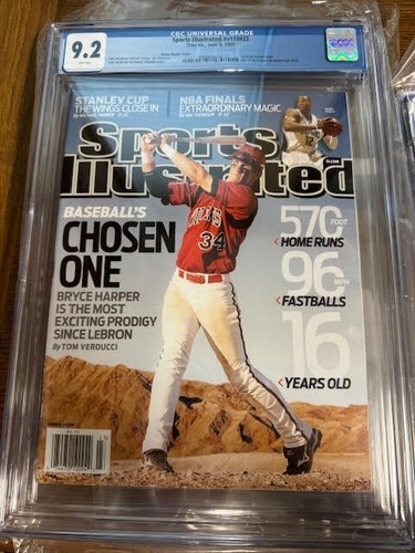 June 8, 2009 Bryce Harper First RC Sports Illustrated NO LABEL CGC 9.2 ...