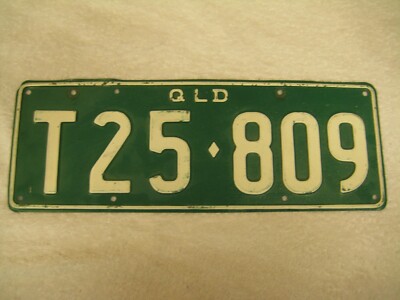 AUSTRALIA QUEENSLAND VINTAGE TAXI # T25-809 RARE LICENSE PLATE | eBay