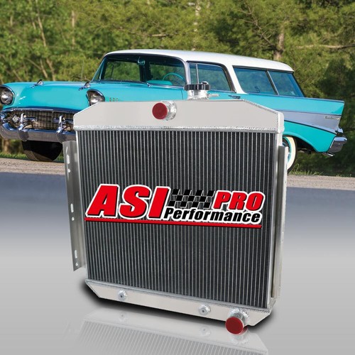 4 Row Racing Aluminum Radiator For 1955~1956 1957 Chevy Bel Air / Nomad ...