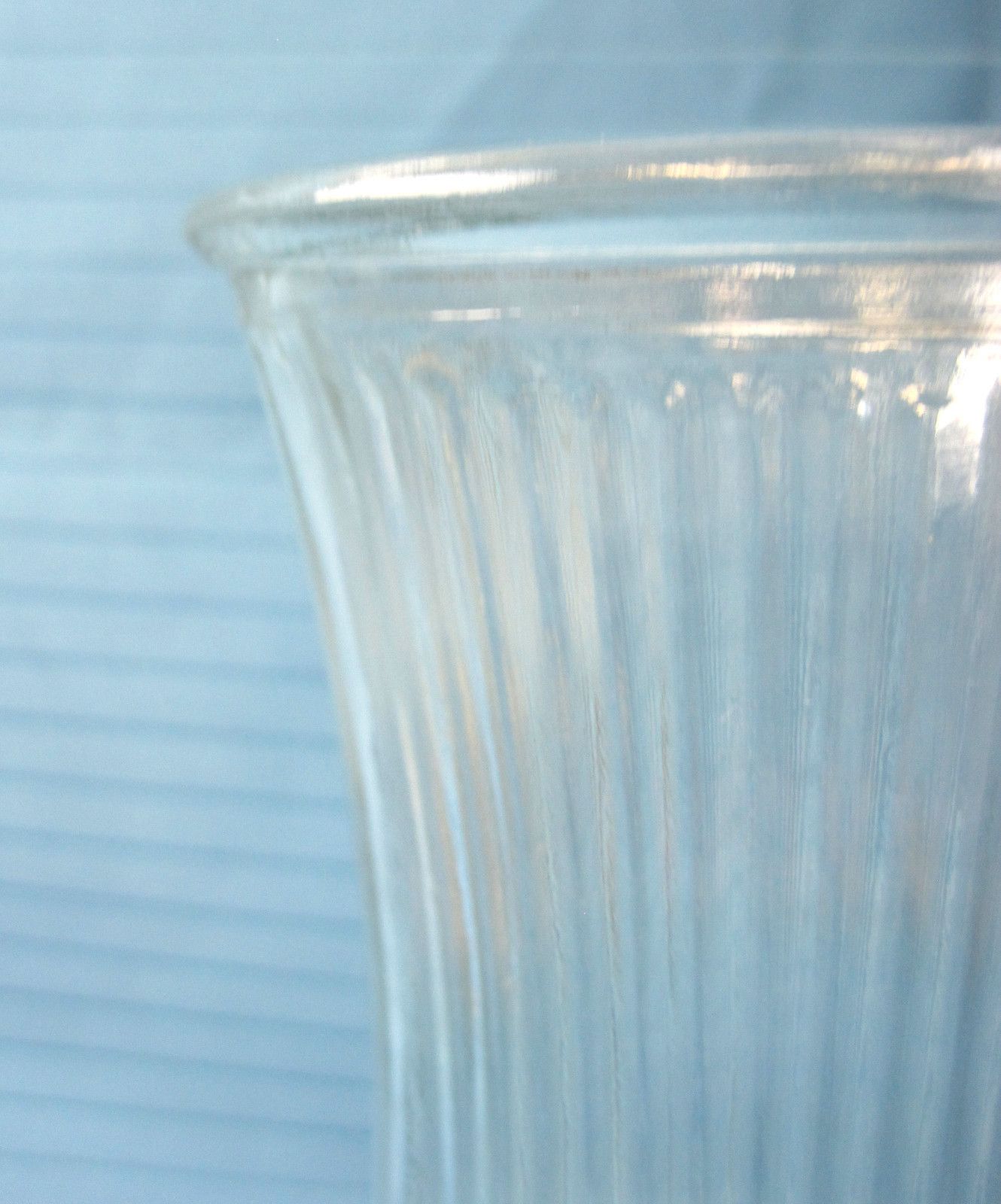 Hoosier Indiana Clear Pressed Glass Ribbed Flared Top Vase #4089-8 | eBay