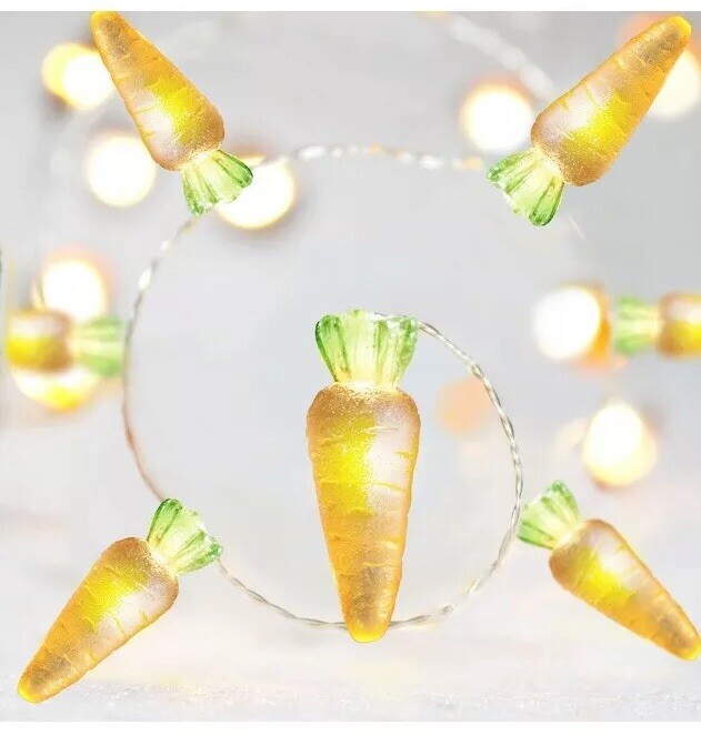 Manor Lane 30 Carrot Shimmer String Flexible 10 Ft Built-in Timer ...