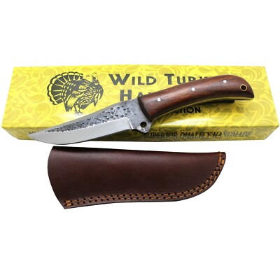 Wild Turkey Handmade Collection 9.5" Fixed Blade Durable Hunting Knife ...