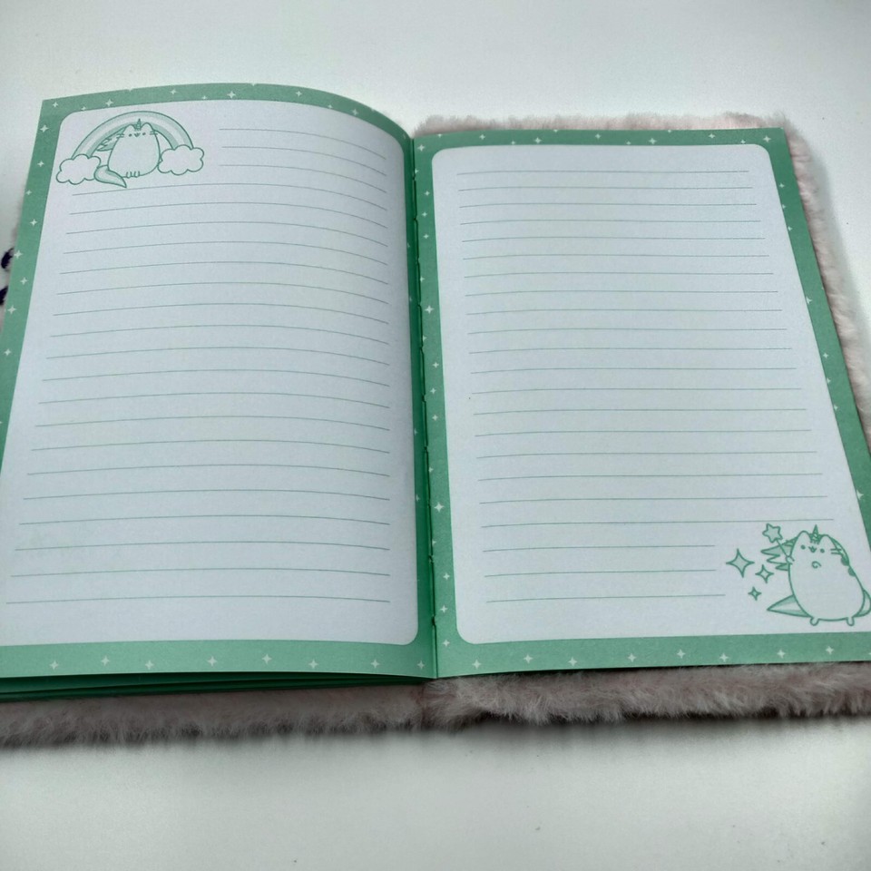 Pusheen The Cat Girls 2020 Pink Fuzzy Plush Writing Notebook Journal ...