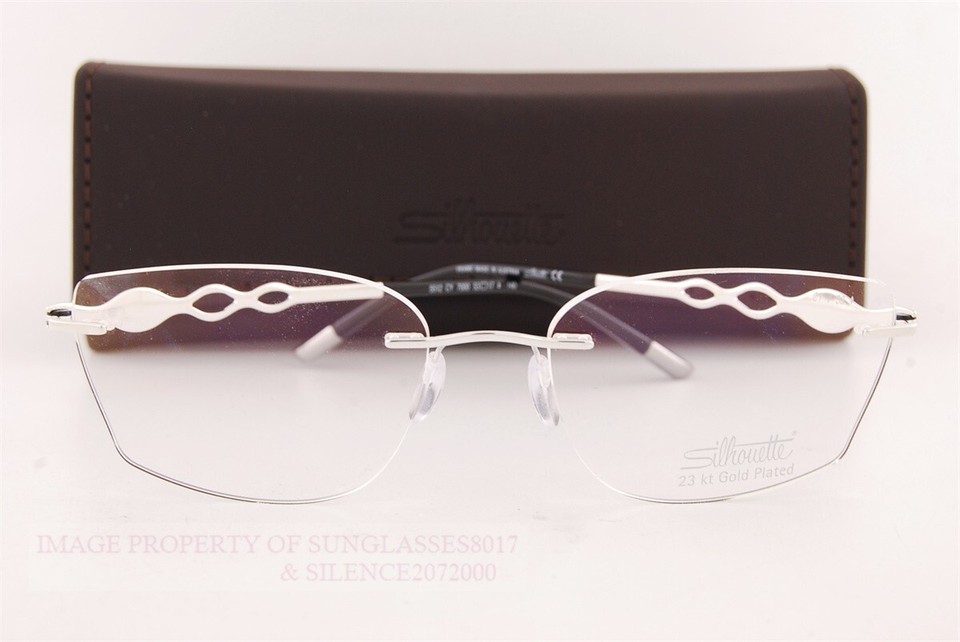 New Silhouette Eyeglass Frames Charming Diva 5512 CY 7000 Silver23kt ...