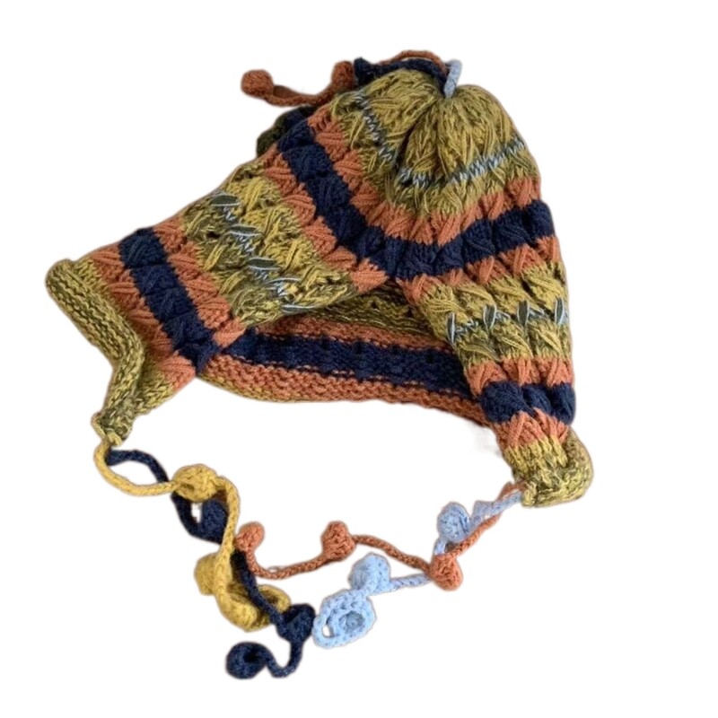 Warm Ear Flaps Knit Hat Pom Pom Ears Cover Hats Outdoor Skull | eBay