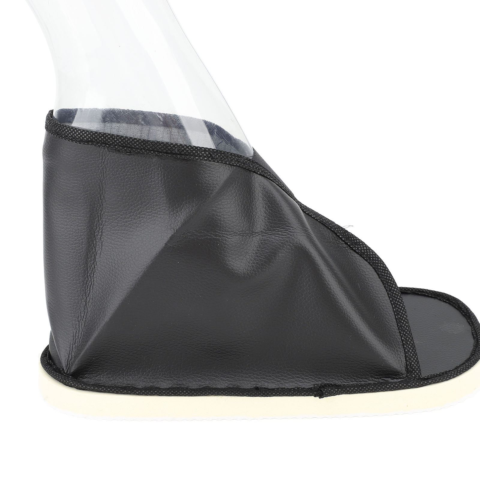 (L)Cast Shoe Open Toe Adjustable Stable Faux Leather Walking Cast Boot ...