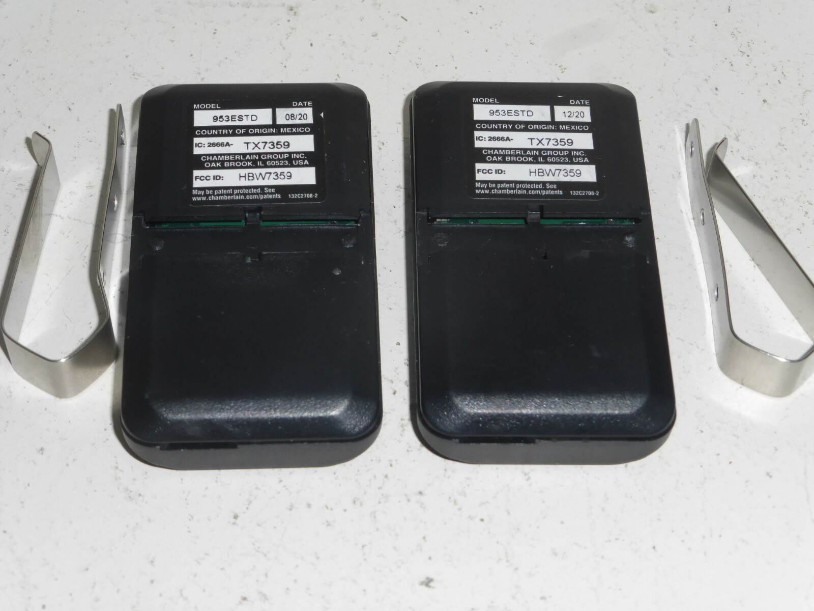 2-Pack Chamberlain 953ESTD MyQ Garage Door Opener Transmitter 893LM ...