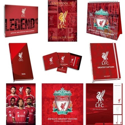 2026 Calendar 2026 Diary Liverpool FC Reds Football Fan Gift Official ...