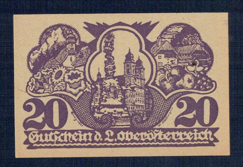 Austria Notgeld 20 Heller 1920 Oberostereich Superior - Gian 2 | eBay