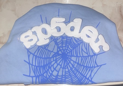 Sp5der Hoodie - Light Blue- Size Medium | eBay
