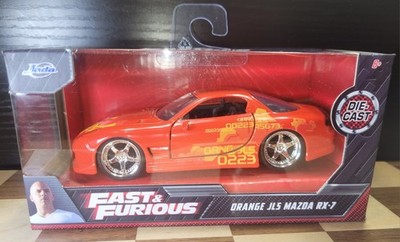 Jada Toys Fast and Furious Orange JLS Mazda RX-7 1:32 Scale 2021 ...