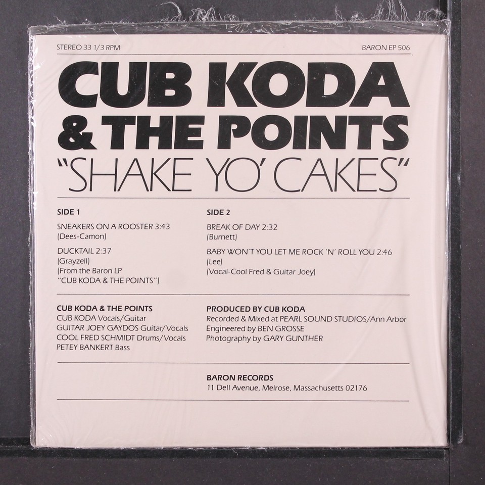 CUB KODA & POINTS: shake yo' cakes BARON 7" EP 45 RPM Sealed | eBay