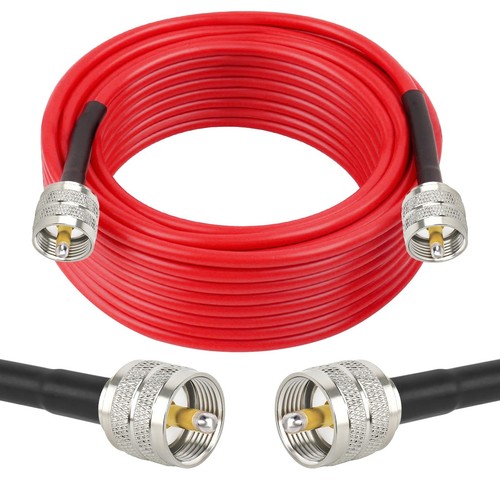 CB Coax Cable - 25FT RG58 PL-259 UHF Male to Male Low Loss CB Antenna ...