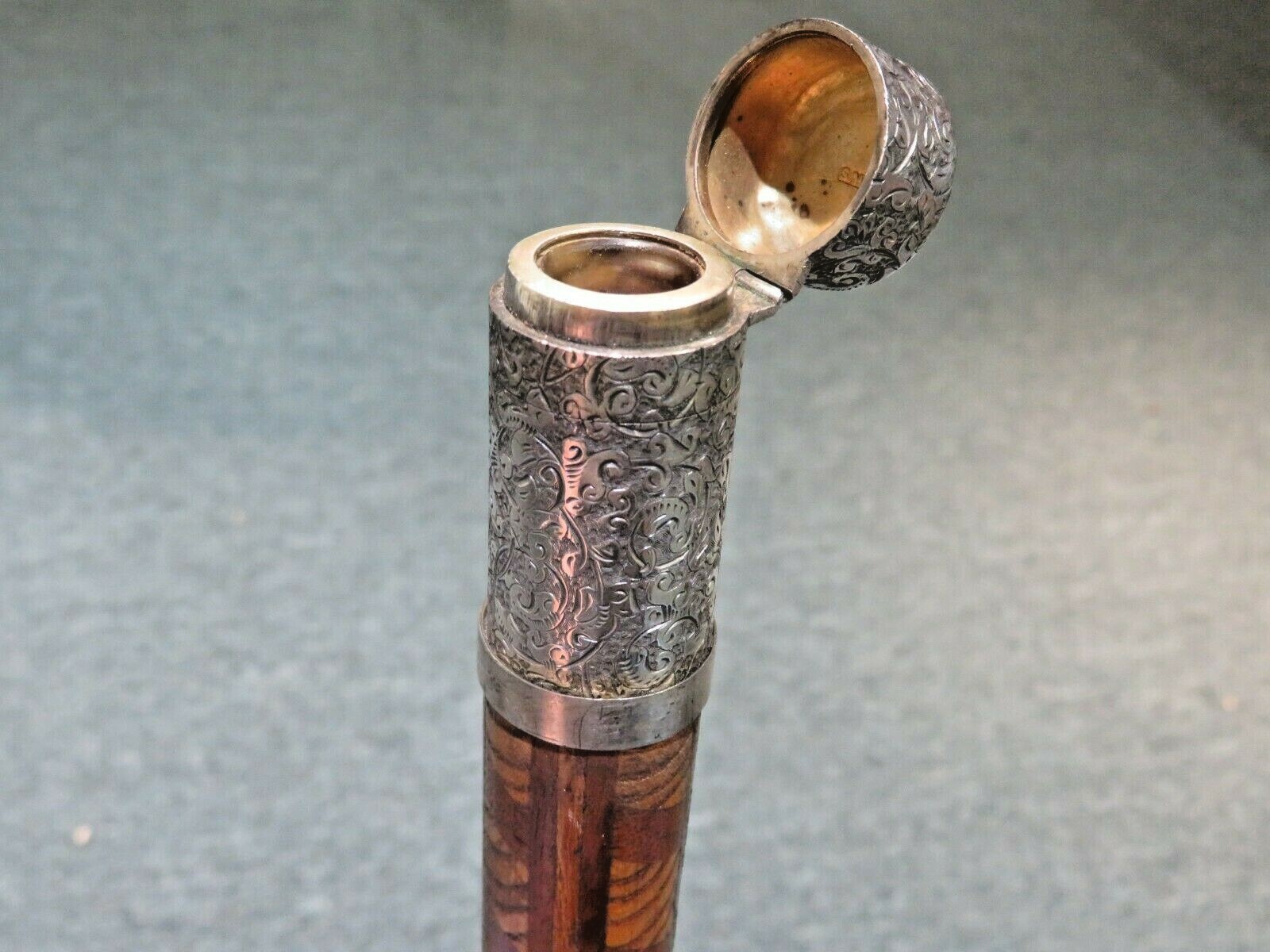 Antique Sterling Hand Engraved Signed Smelling Salts … - Gem