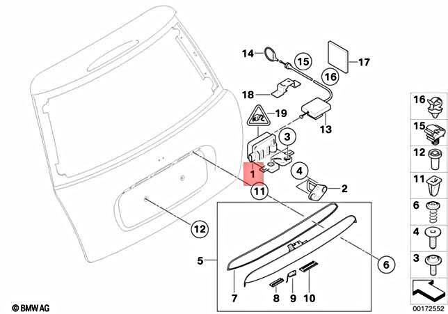 Genuine BMW Lock Trunk Lid MINI Cooper One R50 R53 R56 R59 51242754528 ...