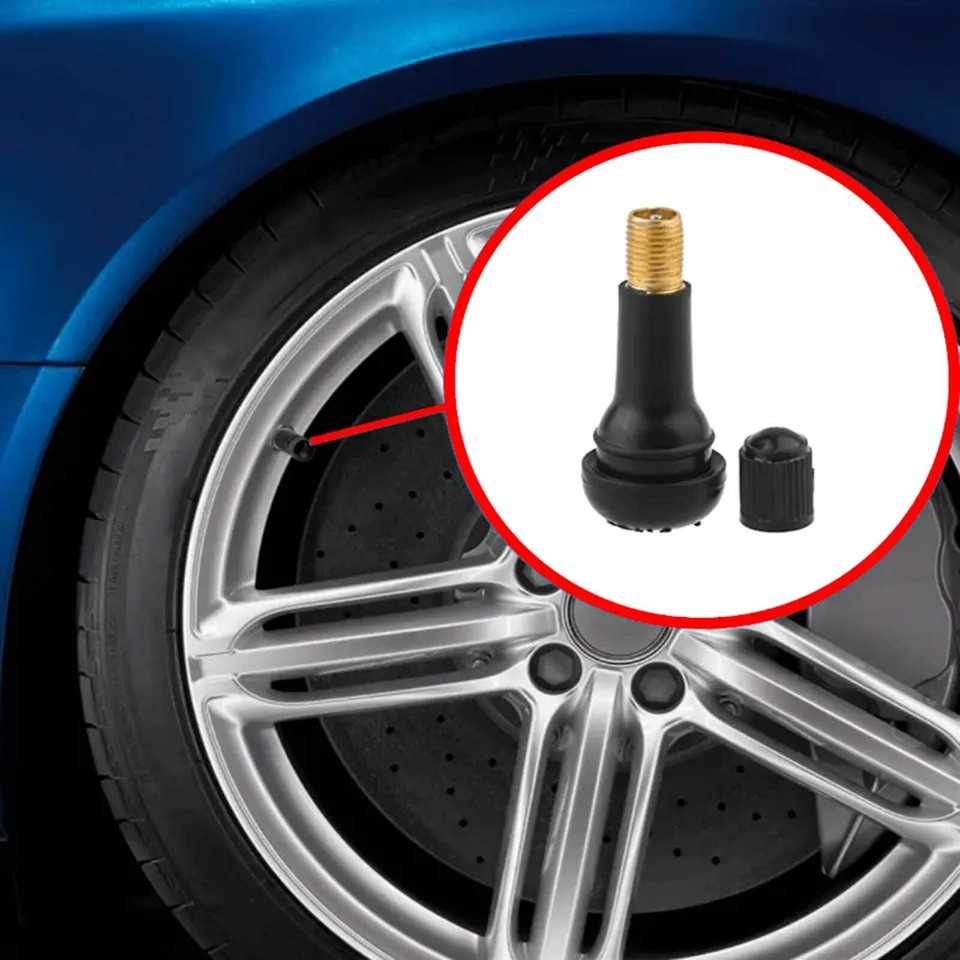 100pcs Valve Stems Car Tire Stem TR 413 TR413 Snap-In Tire Short Black ...