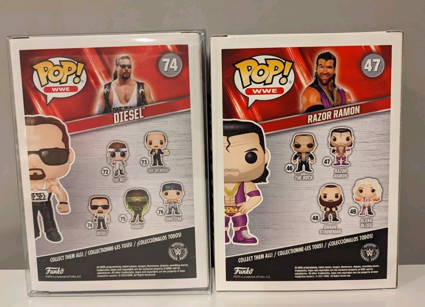 Funko Pop WWE Wrestling Diesel # 74 + Razor Ramon # 47 THE OUTSIDERS ...