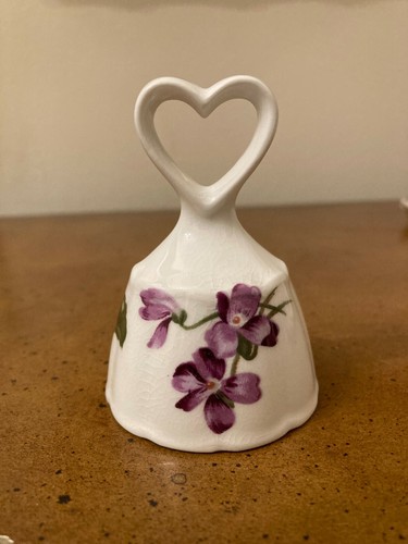 HEART BELL ....Hammersley Fine English Porcelain Dinner Bell....Vintage ...