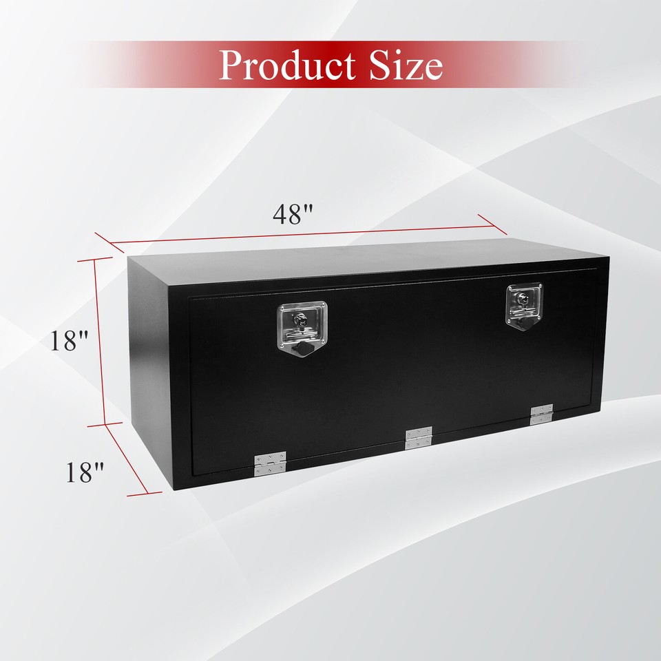 48"X18"X18" Steel Underbody Trailer Box Pickup truck Tool Box w/Lock ...
