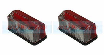 2x Hella Red White Clear Side Marker Lights Lamps Bailey Eriba Lunar ...