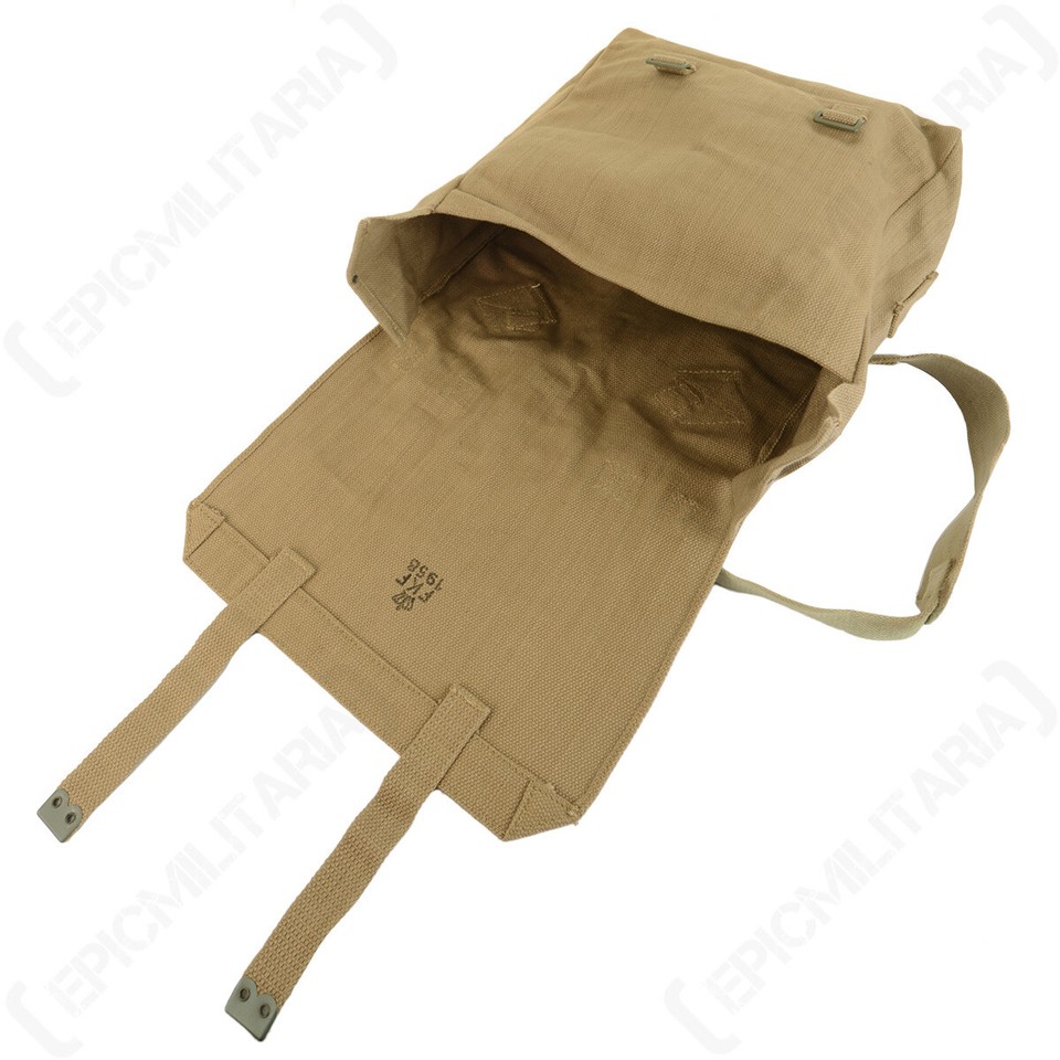 British 37 Pattern Large Pack in Khaki Canvas Webbing - Military Army ...