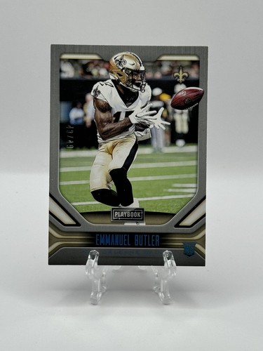 2019 Panini Playbook Rookies Blue Emmanuel Butler #196 Rookie RC 43/49 ...