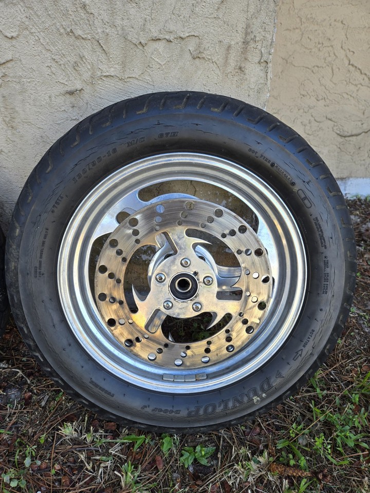 Used Harley Davidson Custom Aluminum Billet Fatboy Rims | eBay