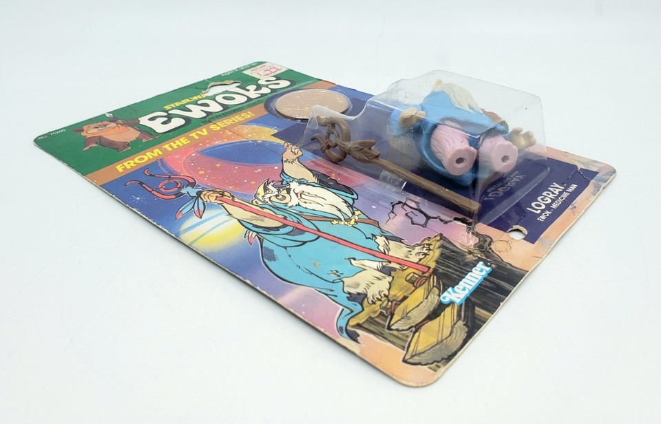 Vintage 1985 Kenner Star Wars Ewoks TV Series Logray Figure w/ Coin ...