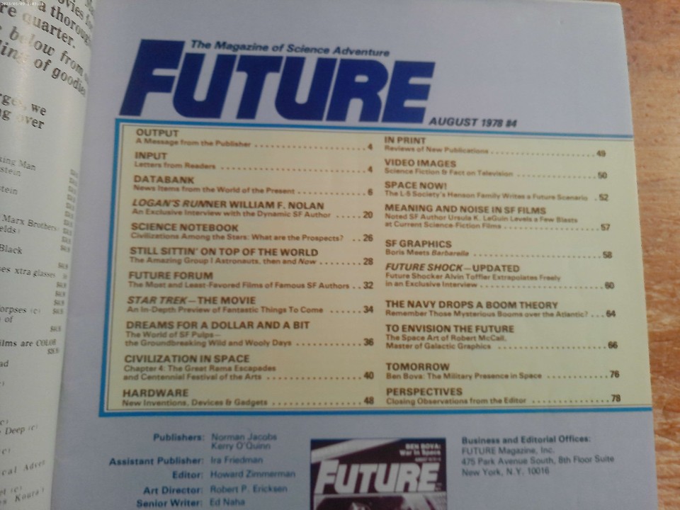 FUTURE LIFE AUGUST 1978 # 4 STAR TREK-LOGAN'S RUN + MORE | eBay