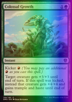 MTG Magic the Gathering Colossal Growth (158/447) Dominaria United NM ...