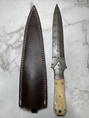 Custom Handmade HAND FORGED DAMASCUS STEEL Hunting Dagger KNIFE | eBay